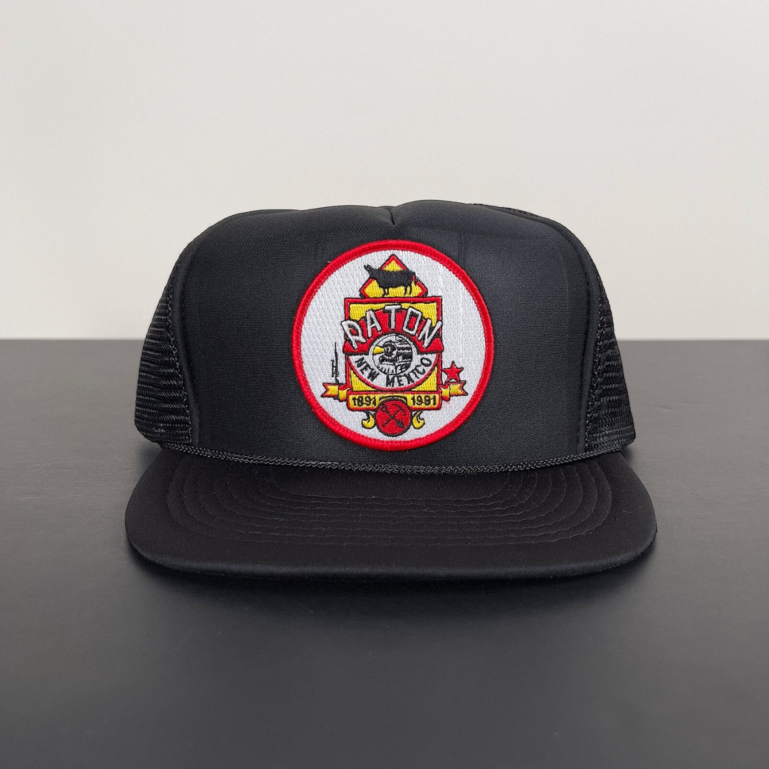 Vintage 90s Raton New Mexico Black Patch Trucker Hat Pre-owned ...