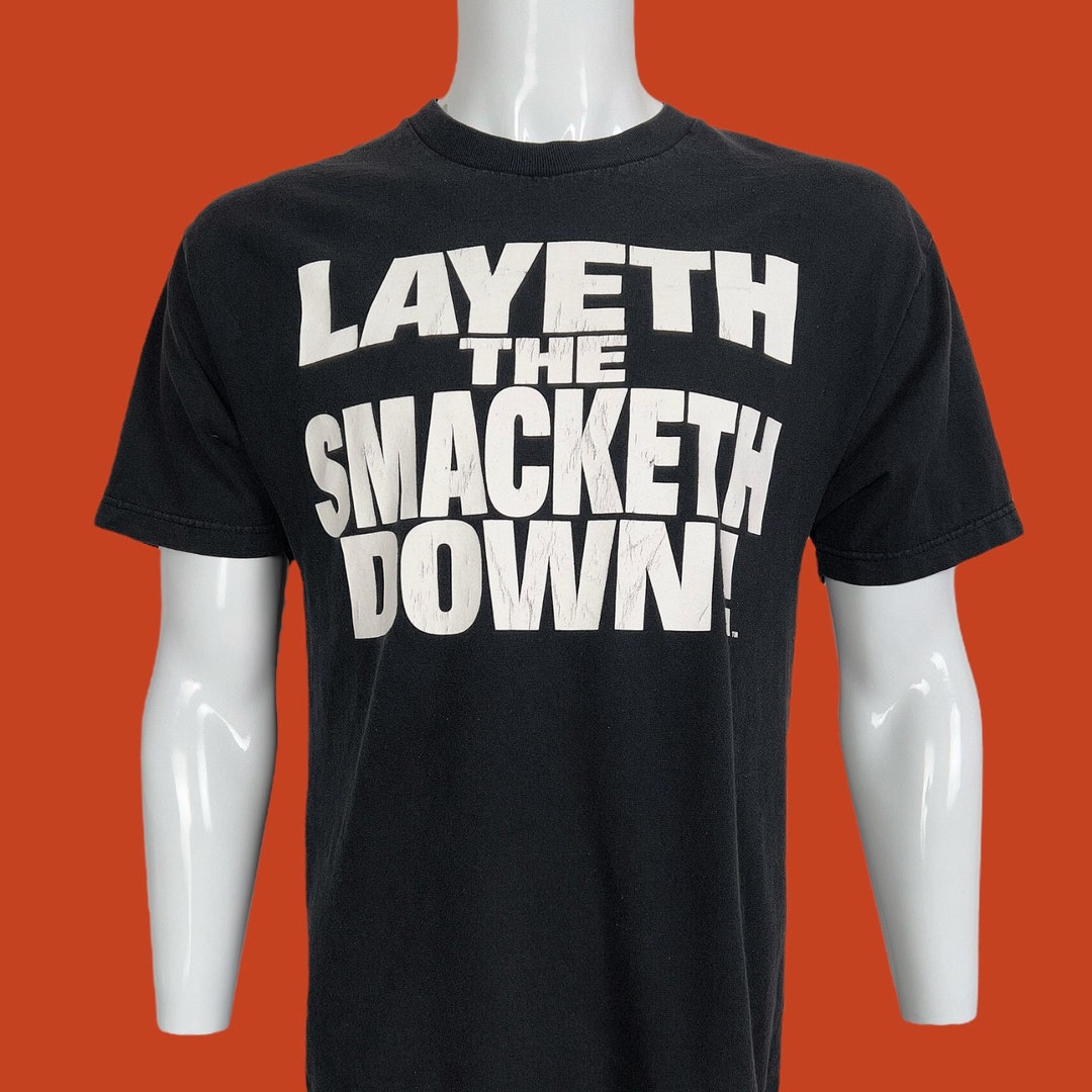 The Rock Shirt 2002 Vintage "layeth the Smacketh Down" WWE T Shirt Pre ...