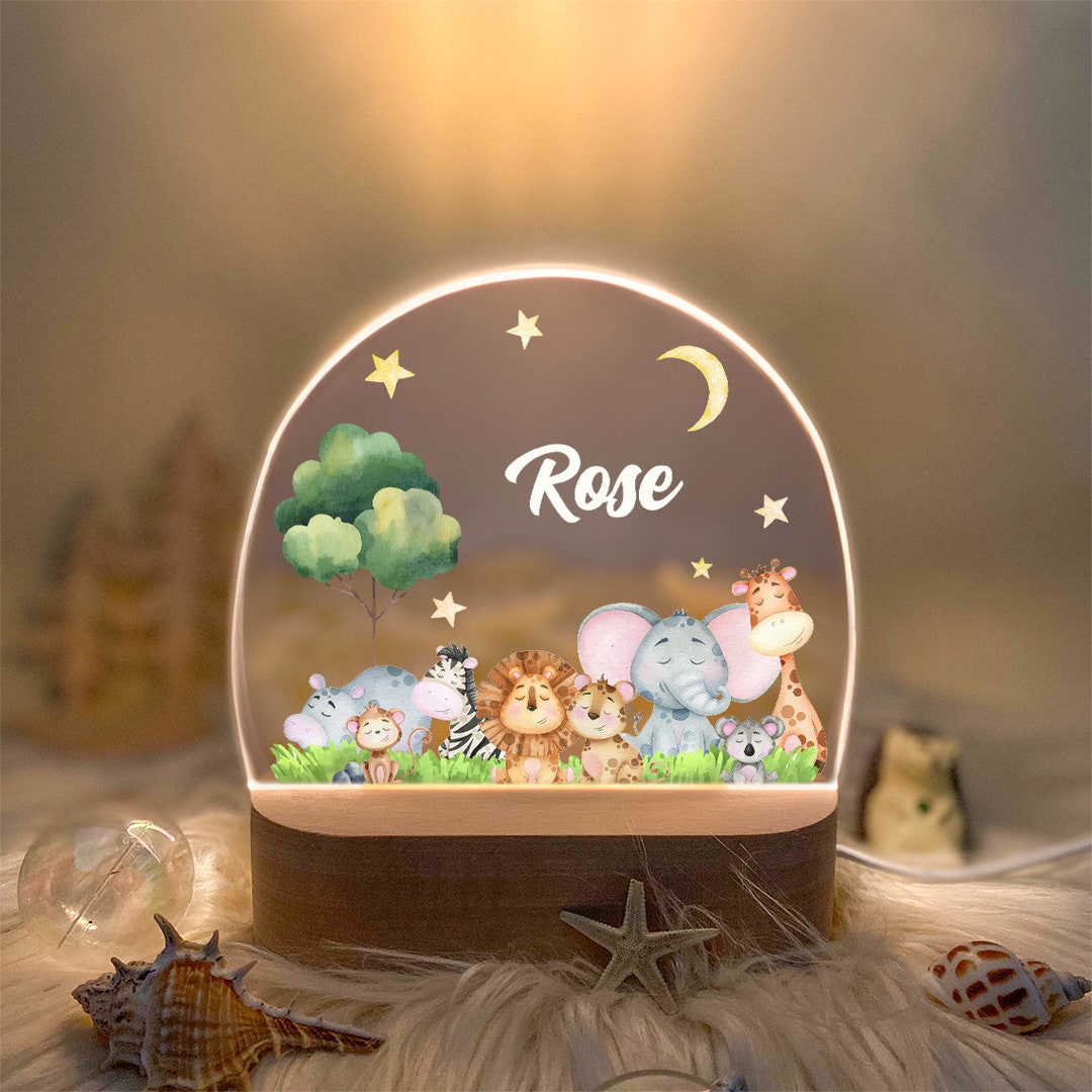 Custom Baby Night Light Animal Night Lamp Baby Gift Birth - Etsy