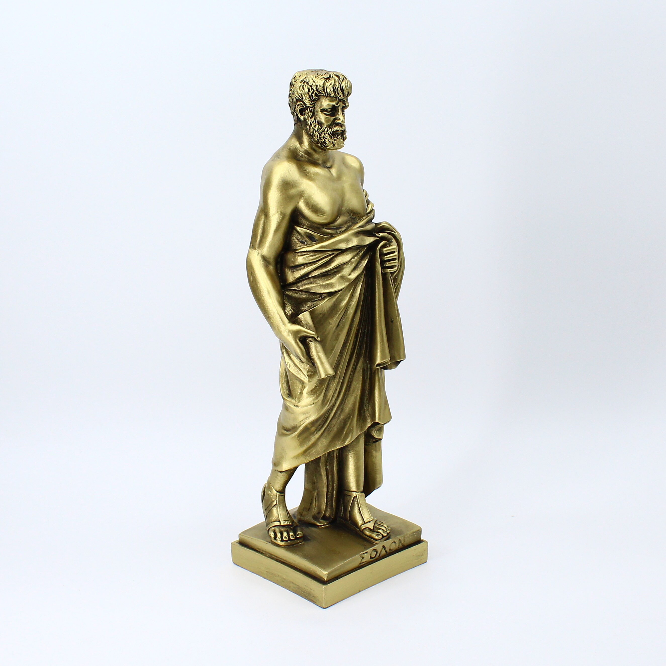 Solon Statue Philosopher Statesman 11.90/30cm Handmade Greek Golden ...