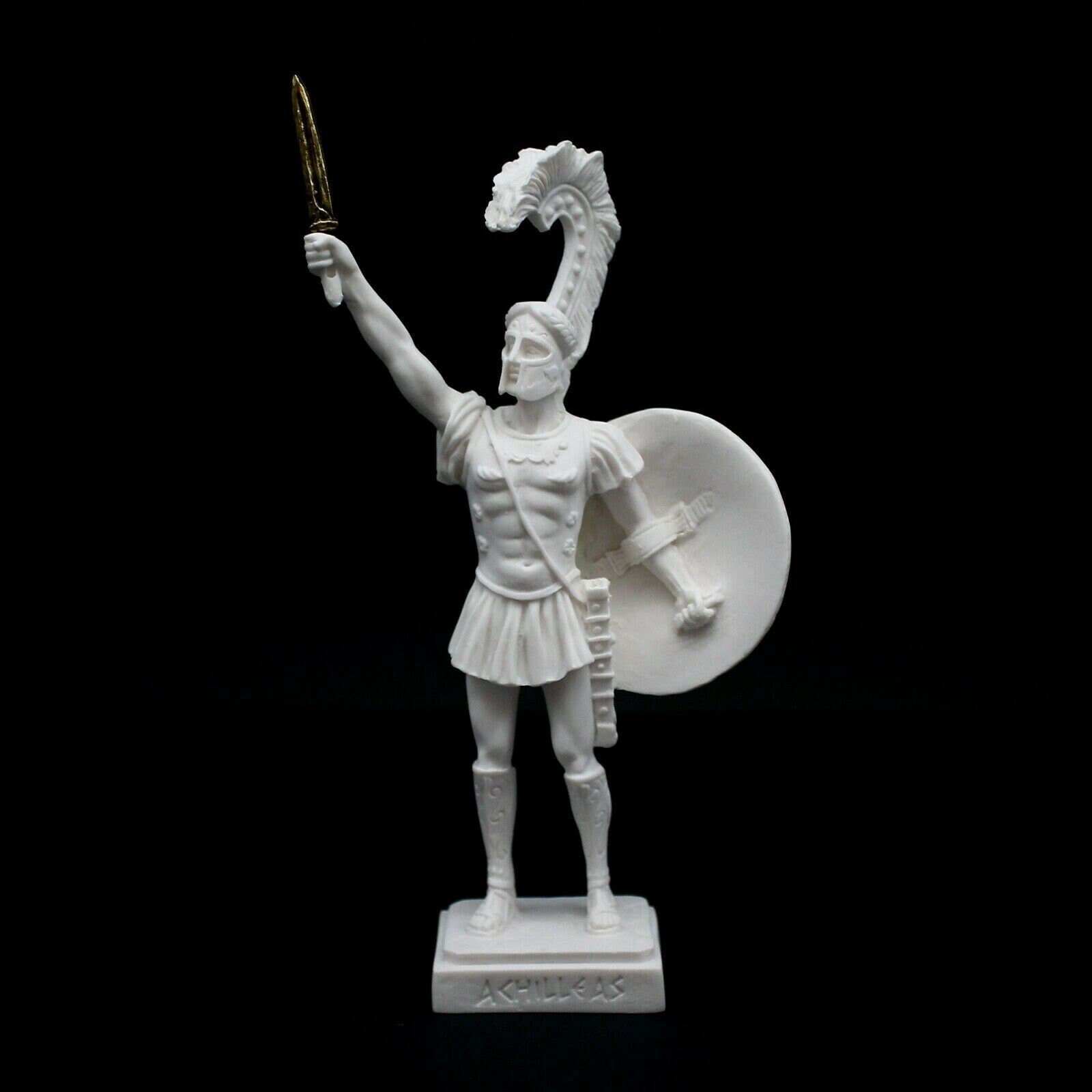 Achilles Statue Greek Trojan War Warrior 8.70/22cm Handmade Alabaster ...