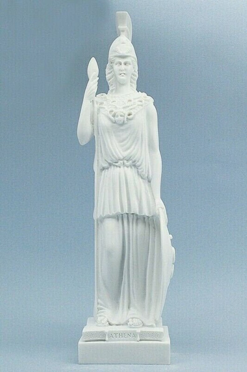 Athena Statue Goddess of Widsom and War 16.00/41.00cm Handmade White ...