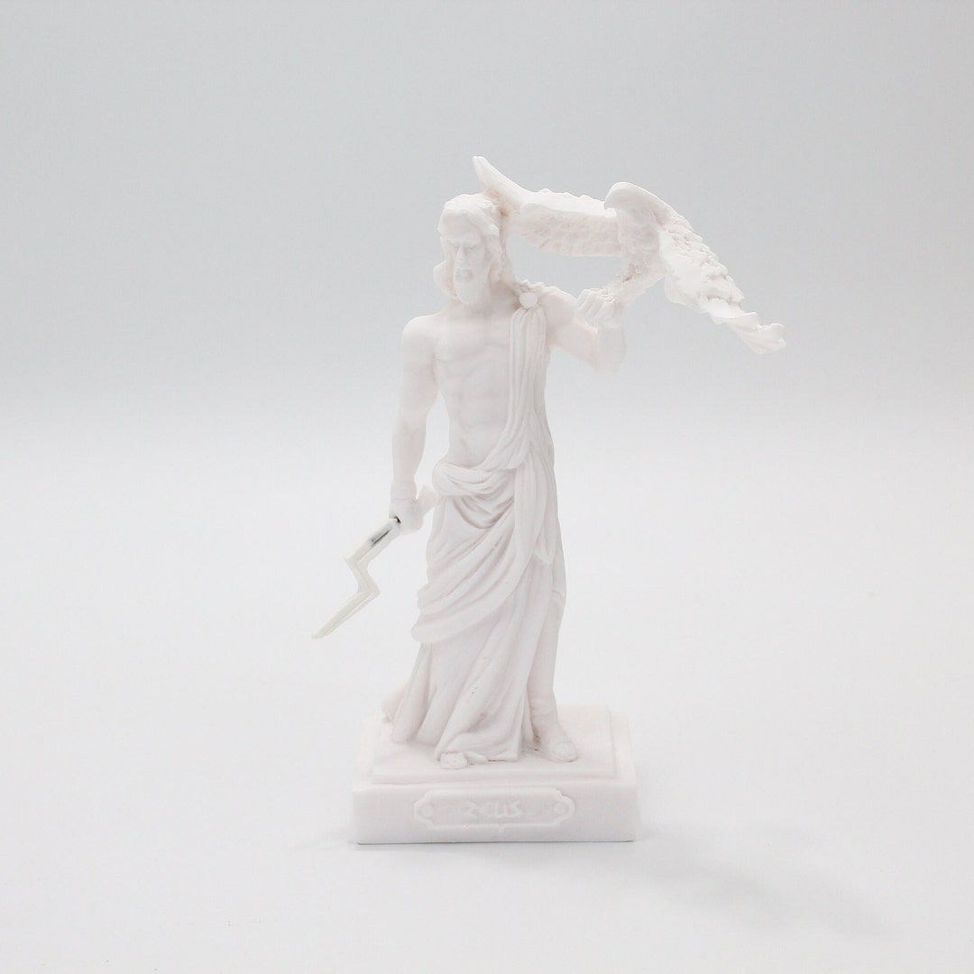 Zeus God Ancient Greek Mythology Handmade White Marble Sculpture - Etsy