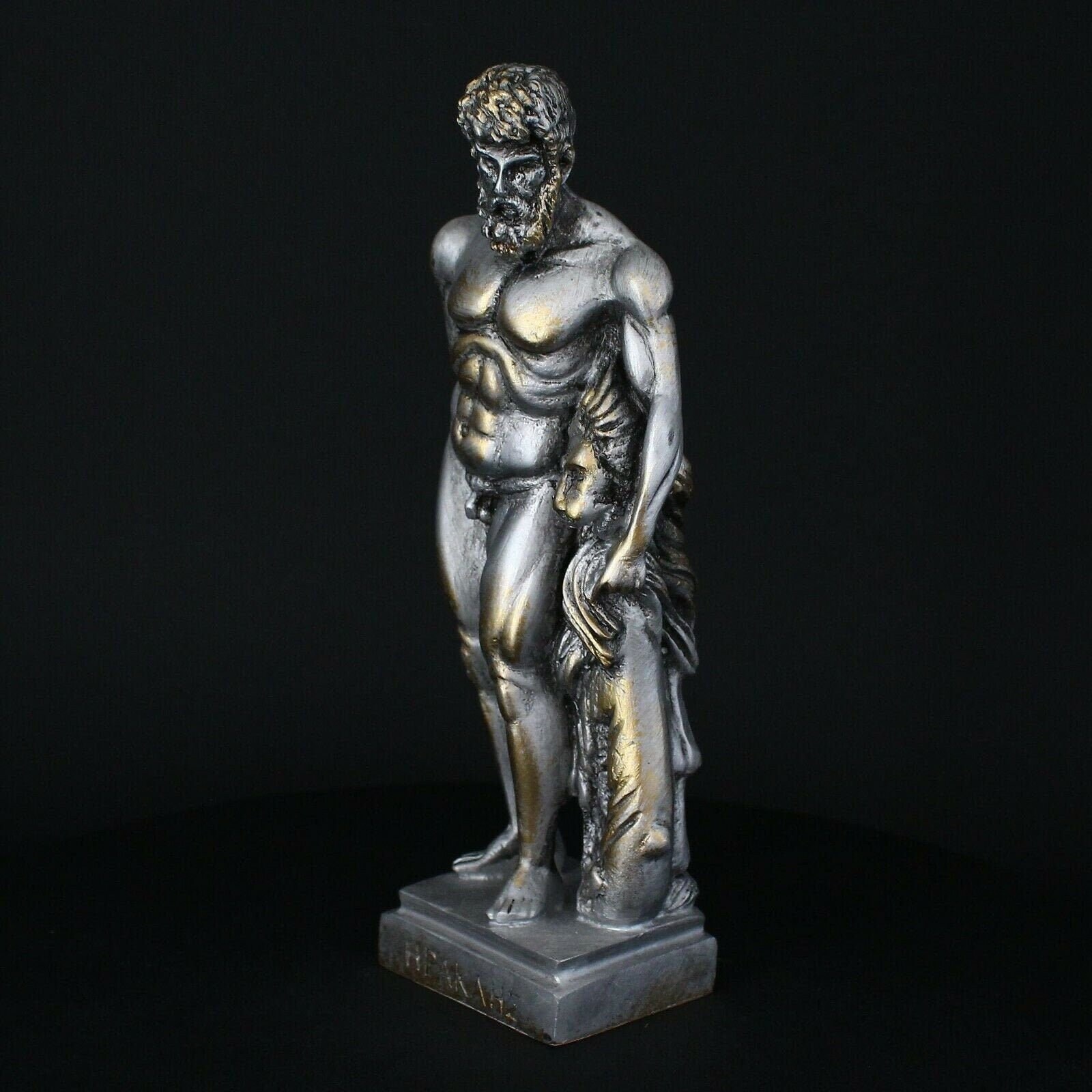 Hercules Greek Mythology Statue 8.30/21cm Silver Coloured Handmade ...