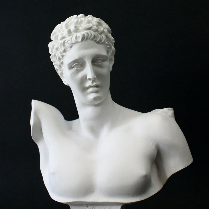 Hermes Greek God Bust Statue 8.70/22.00cm White - Etsy