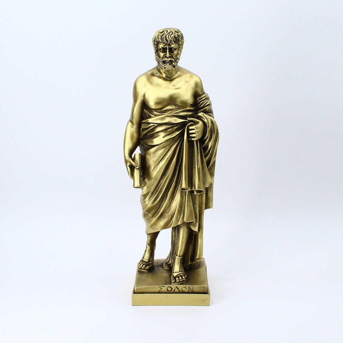 Solon Statue Philosopher Statesman 11.90/30cm Handmade Greek Golden ...