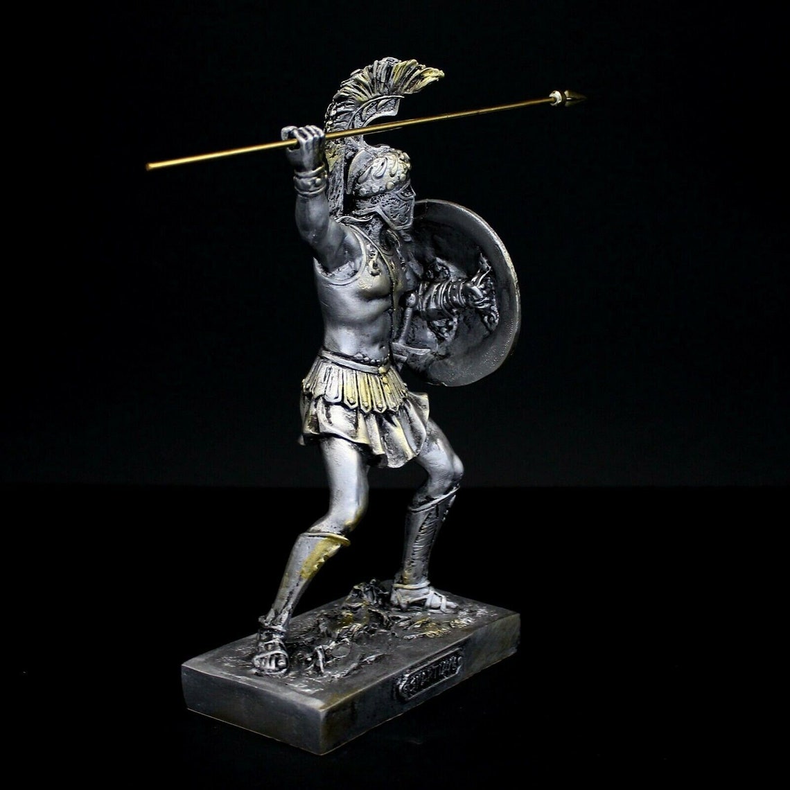 Spartan Statue Warrior Greek 8.30/21cm Silver Colour - Etsy