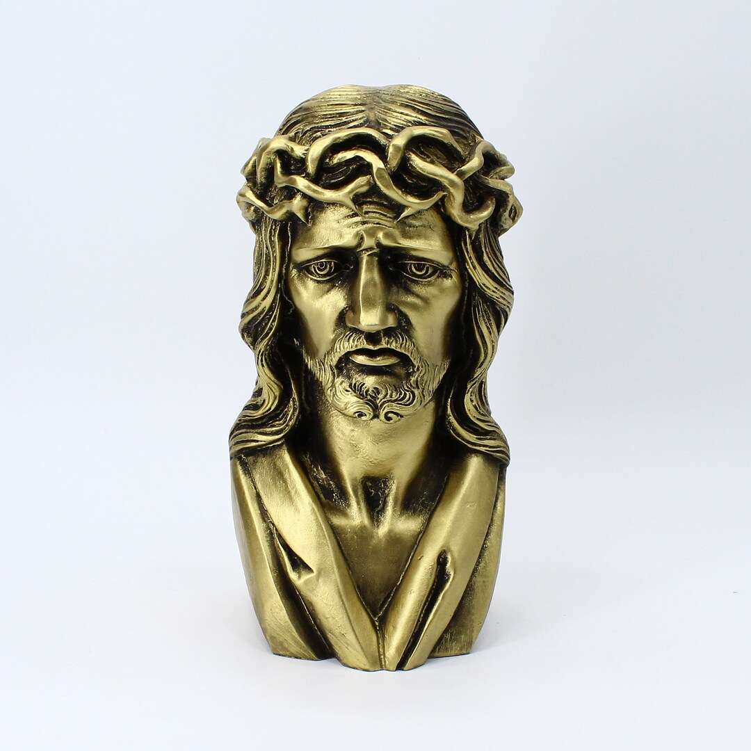Jesus Christ Bust Statue 18cm Handmade Alabaster - Etsy