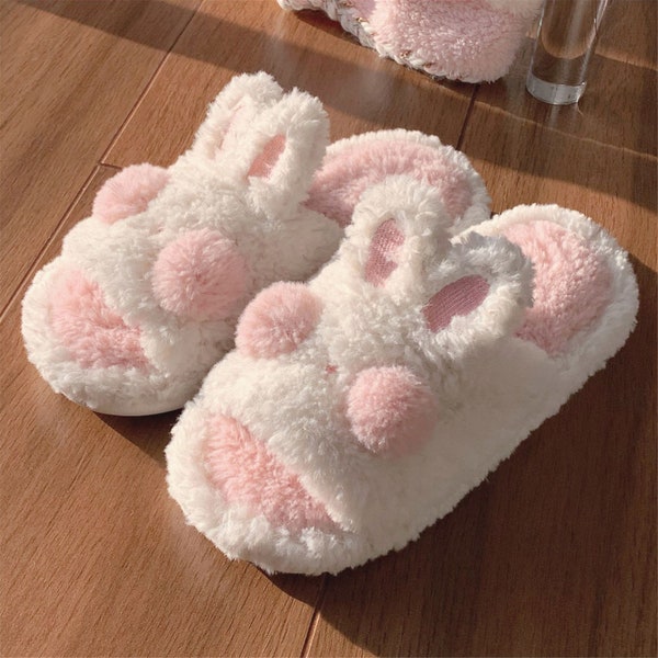 Rabbit Slippers - Etsy