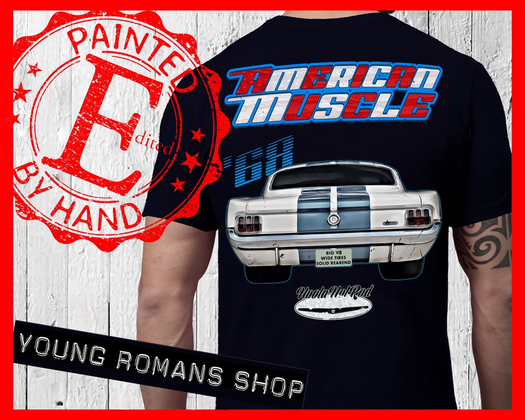 1968 Mustang T-shirt,pony Car,muscle Car T-shirt,dragster,drag Car,429 ...