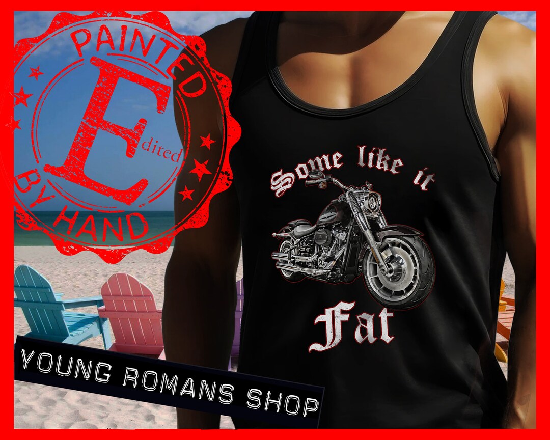 Fat Boy Tank Top, Heavy Cruiser Motorcycle, Touring Biker Tank Top ...