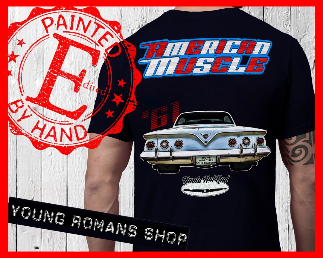 1961 Impala T-shirt,x-frame Impala,1960s Muscle Car,dragster,drag Car ...