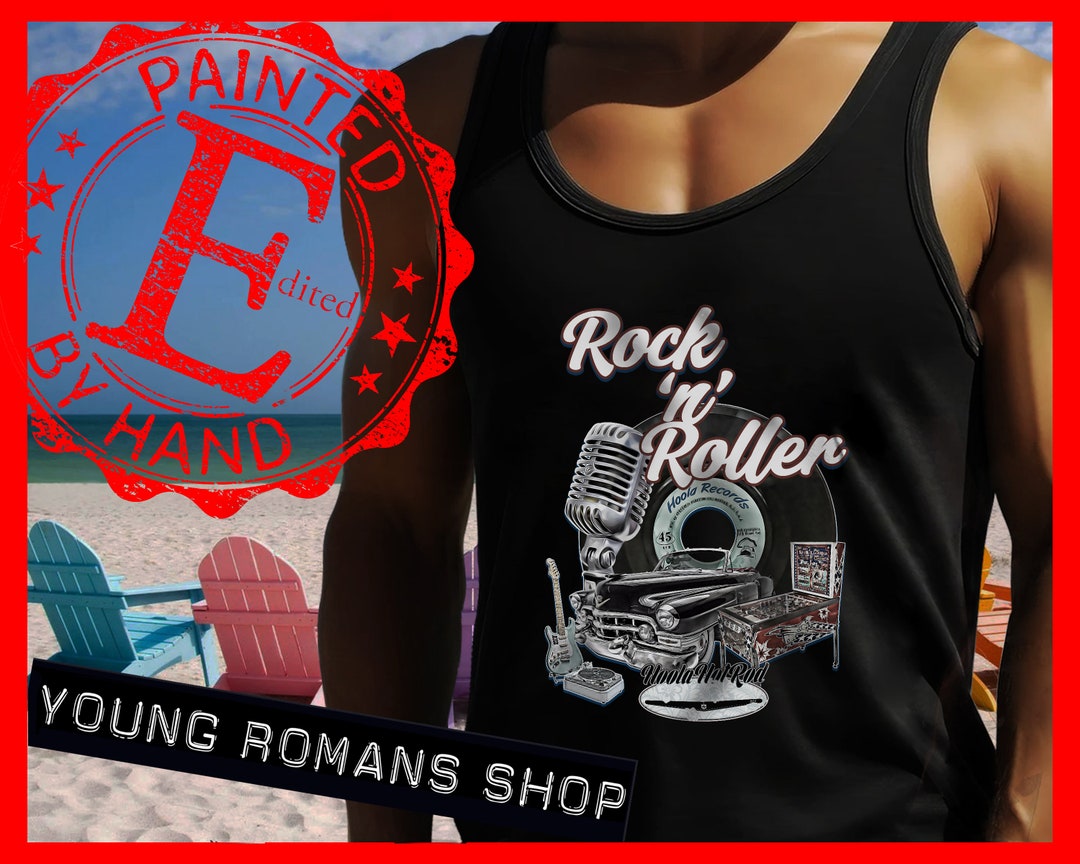 1950s Rock 'n' Roll Tank Top, 50s Rock 'n' Roller, 1950s Caddy Deville ...