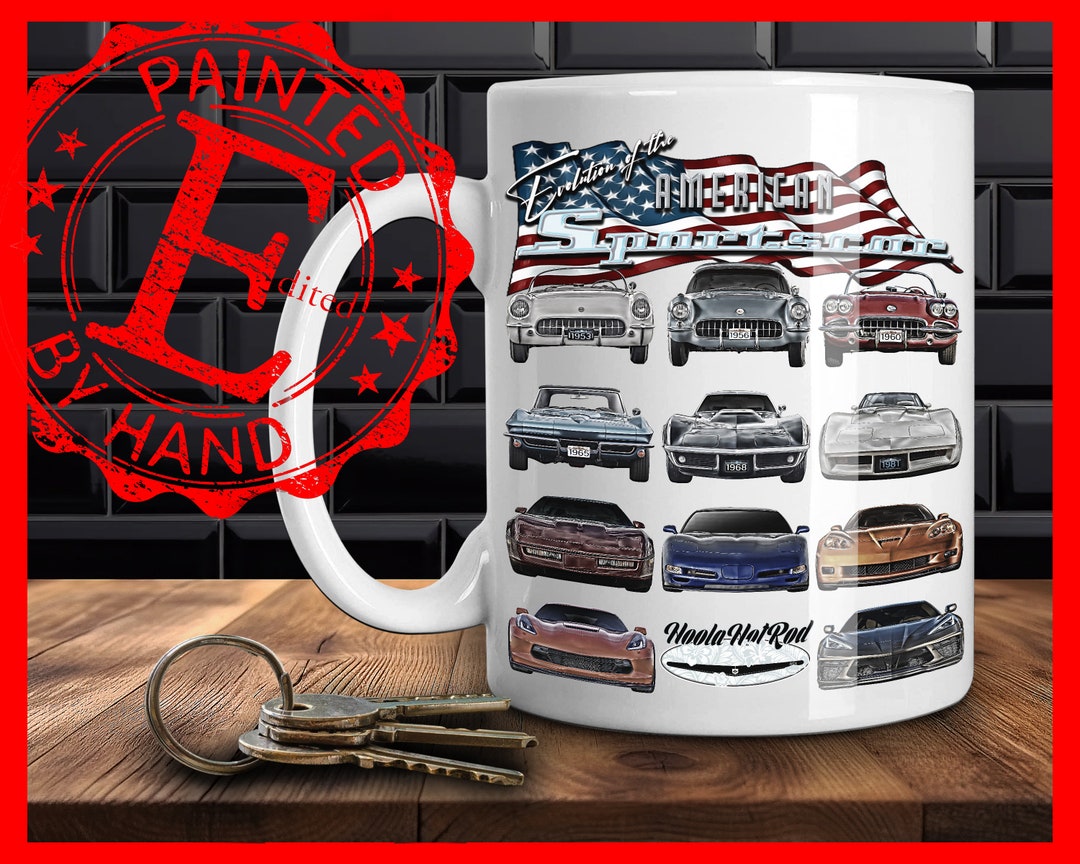 Evolution of the Vette Coffee Mug,american Sportscar,sports Car Mug ...