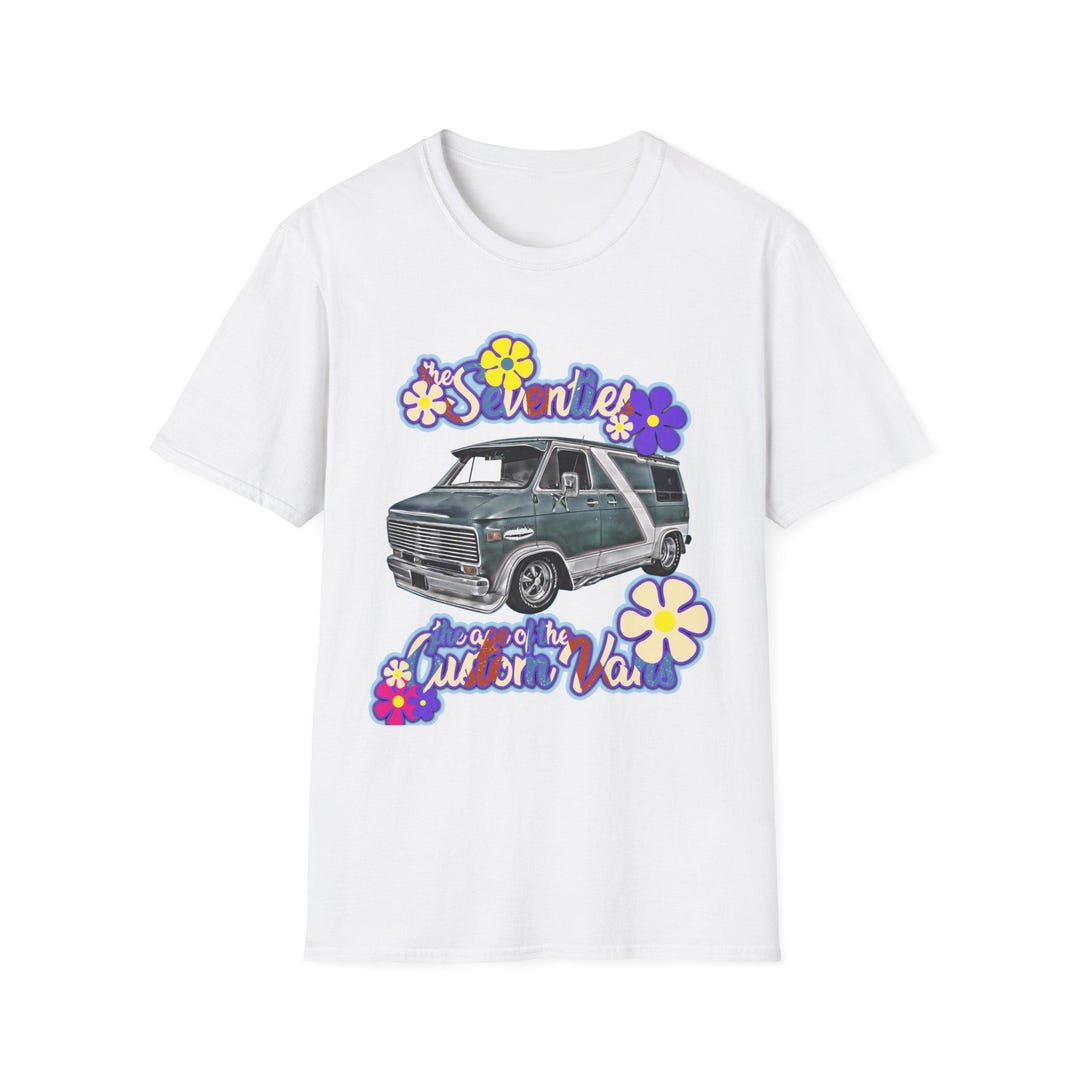 1970s Van T-shirt,flower Power Van,camping Van,muscle Van,v8 Van,hoola ...