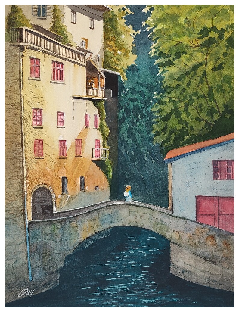 Lake Como, Watercolor Painting, Original Hand-painted Art (9"x12 ...
