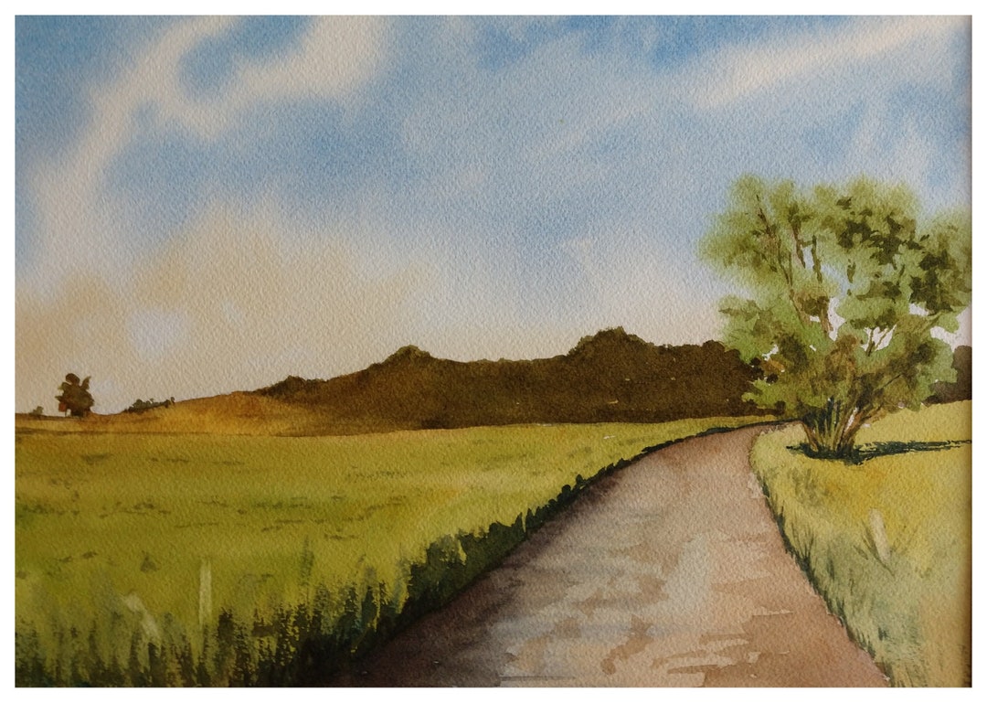 Summer Day, Watercolor Painting, Original Hand-painted Art (12"x9 ...