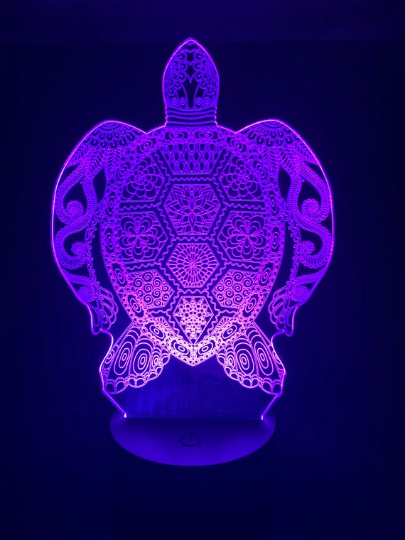 Sea Turtle 3D LED Lamp | Etsy