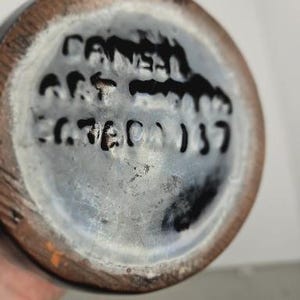 Danesi Art Pottery Vase, Beautiful Red-orange Drip and Black Glazes, in ...