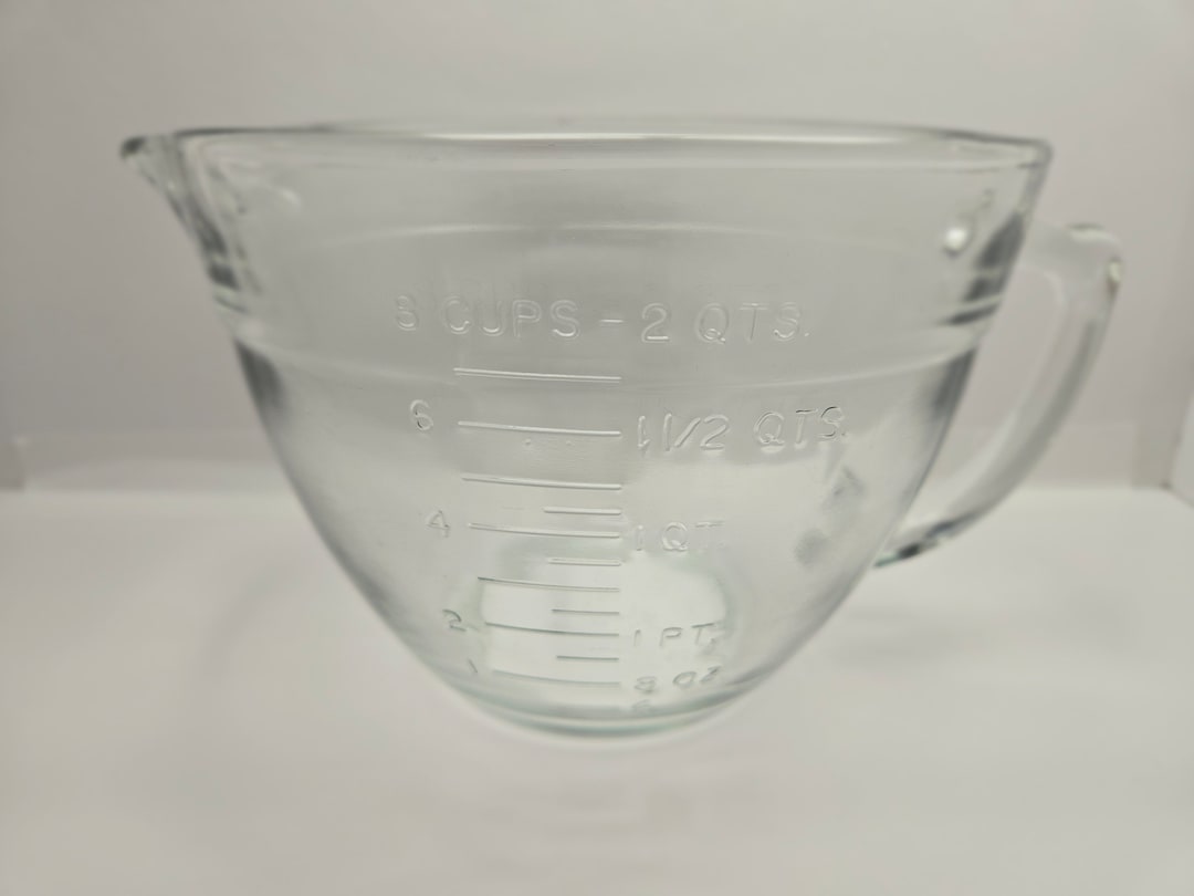 Vintage Anchor Hocking Measuring Cup, All Glass, 8 Cup Measure, or 2 ...