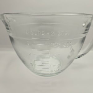Vintage Anchor Hocking Measuring Cup, All Glass, 8 Cup Measure, or 2 ...