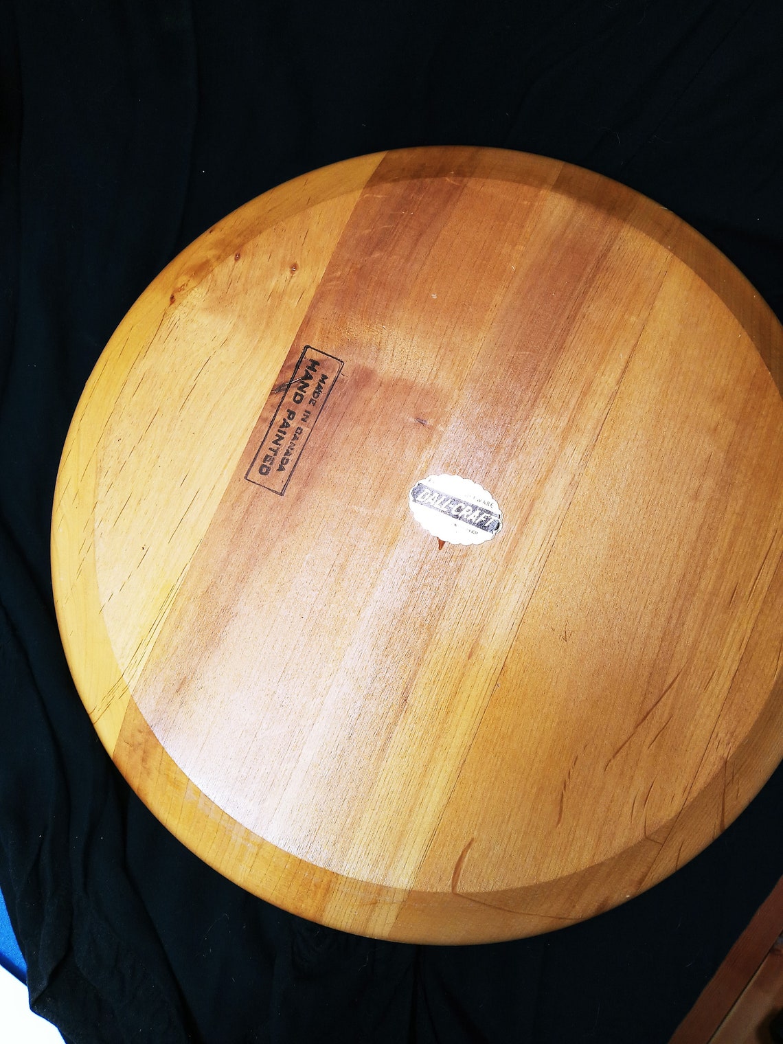 Dall-craft Wood Serving Tray/platter Round With Sections - Etsy