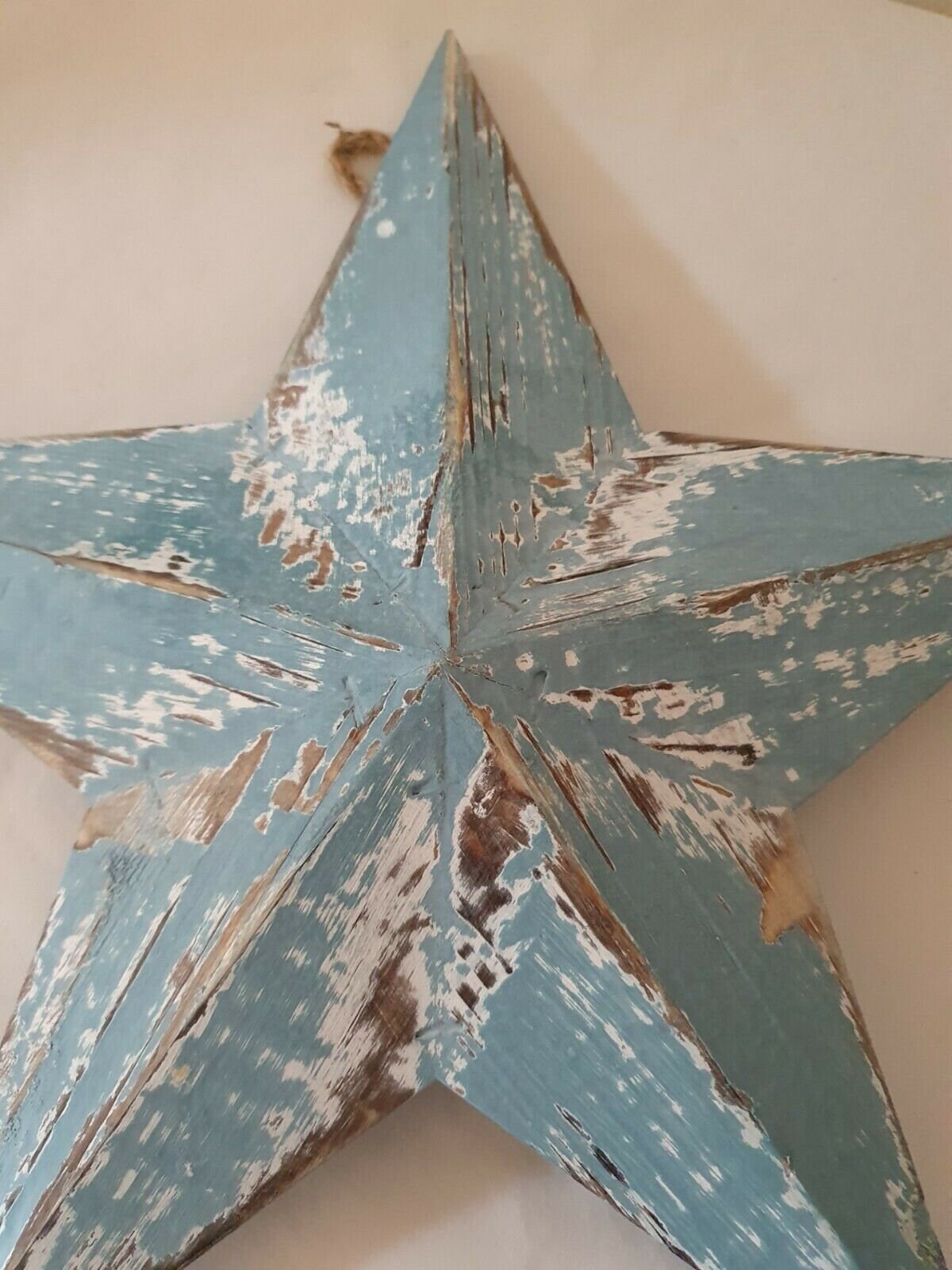 Blue Washed Wooden Amish Barn Star Large 40cm Shabby Chic - Etsy UK