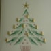 Handmade Hand Stitched Christmas Tree Card With Gold Beads - Etsy