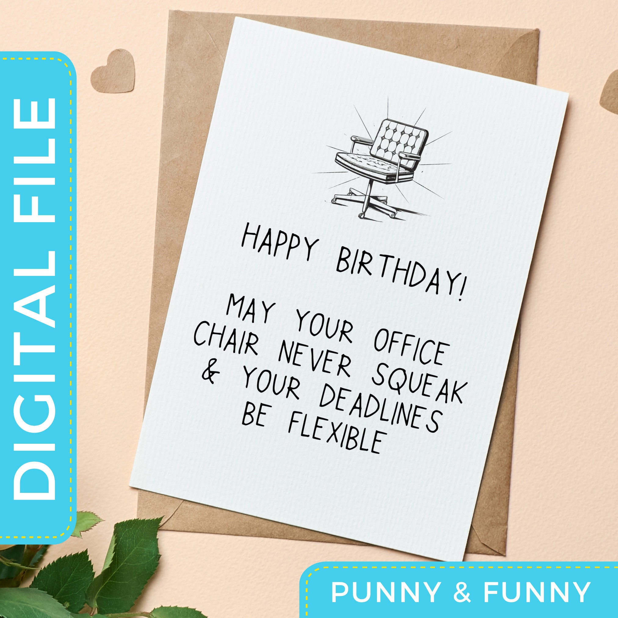 Coworker Birthday Card | Office Birthday | Work Bestie | Birthday Work ...