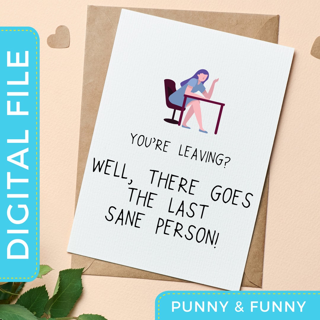 Coworker Leaving Card | Farewell Card | Funny Goodbye Card | Goodbye ...