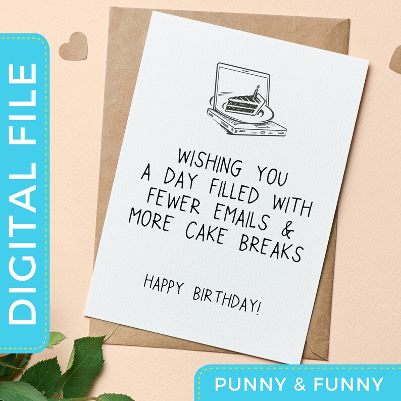 Coworker Birthday Card | Office Birthday | Work Bestie | Birthday Work ...