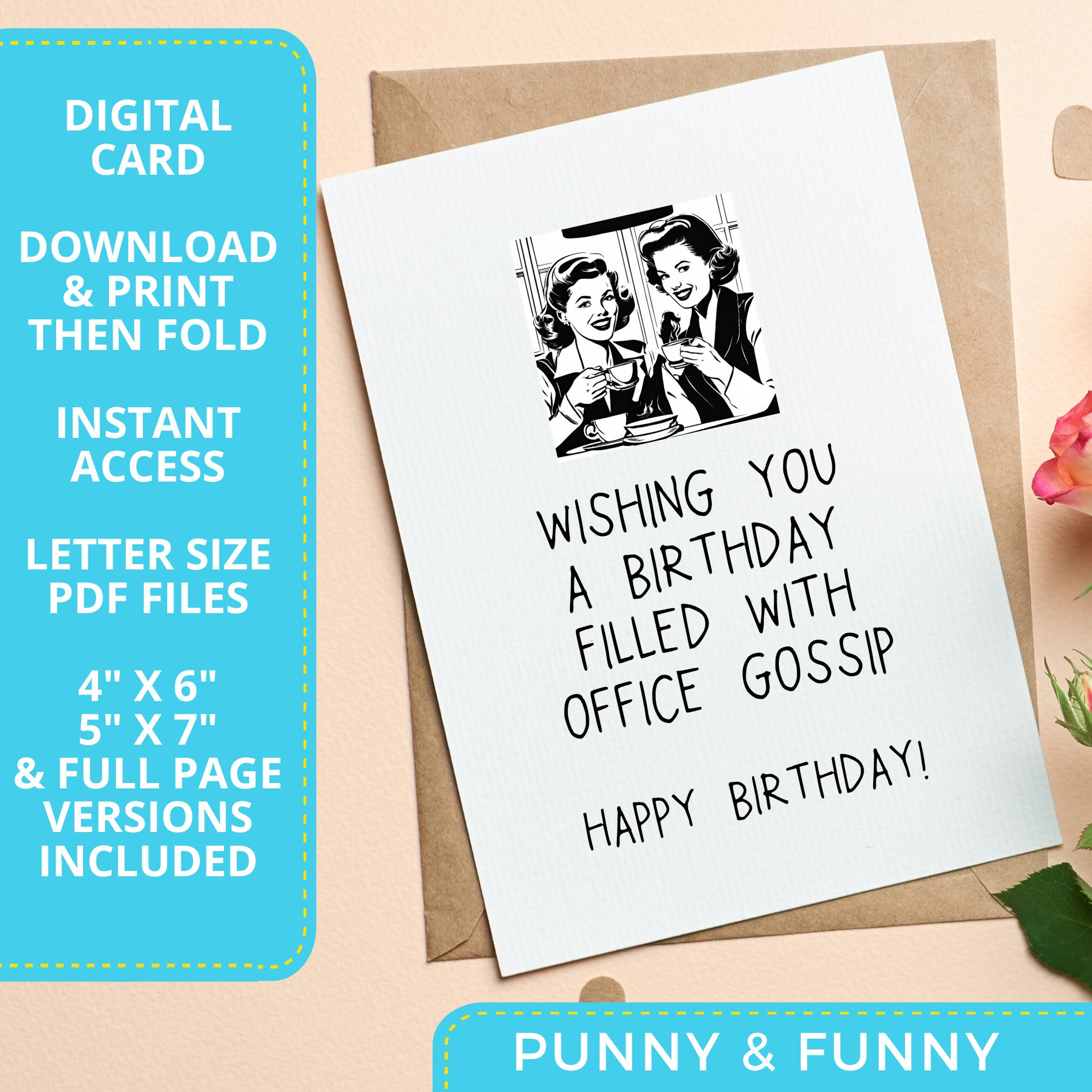 Coworker Birthday Card | Office Birthday | Work Bestie | Birthday Work ...