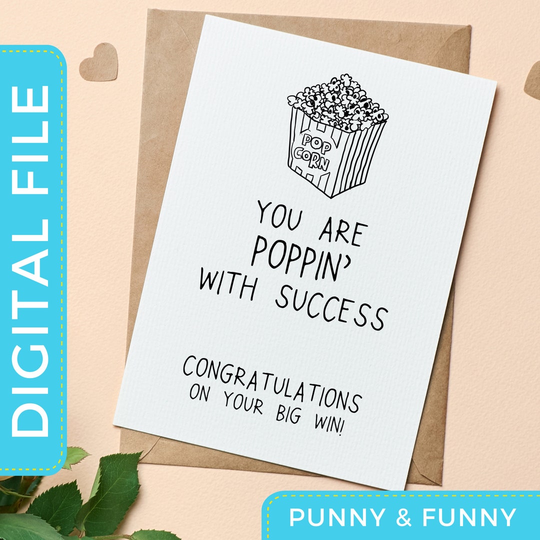 Funny Congratulatory Card | Congratulations Card | Instant Download ...