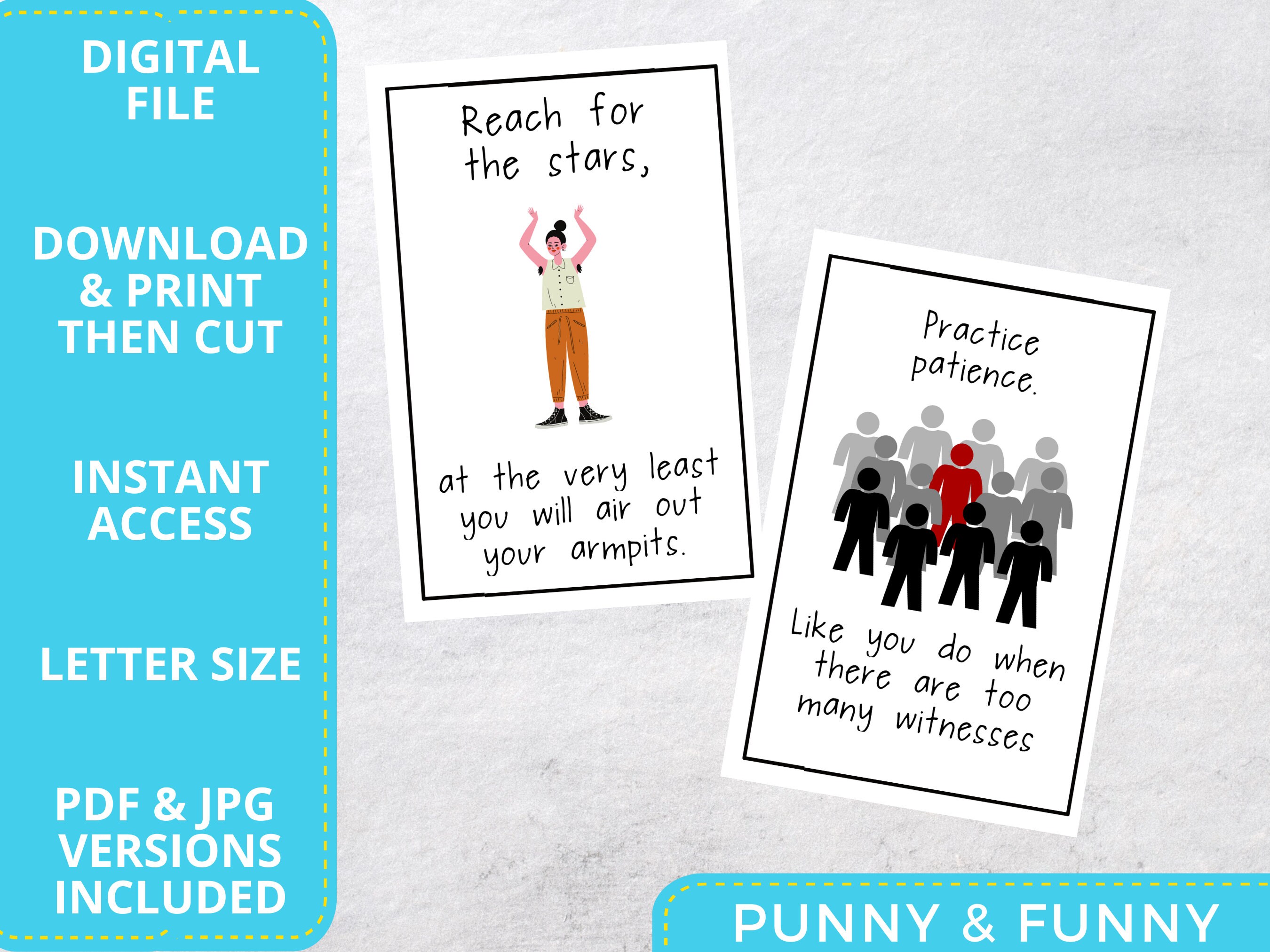 Funny Affirmation Cards Printables Set 2 | Sarcastic Affirmation Cards ...