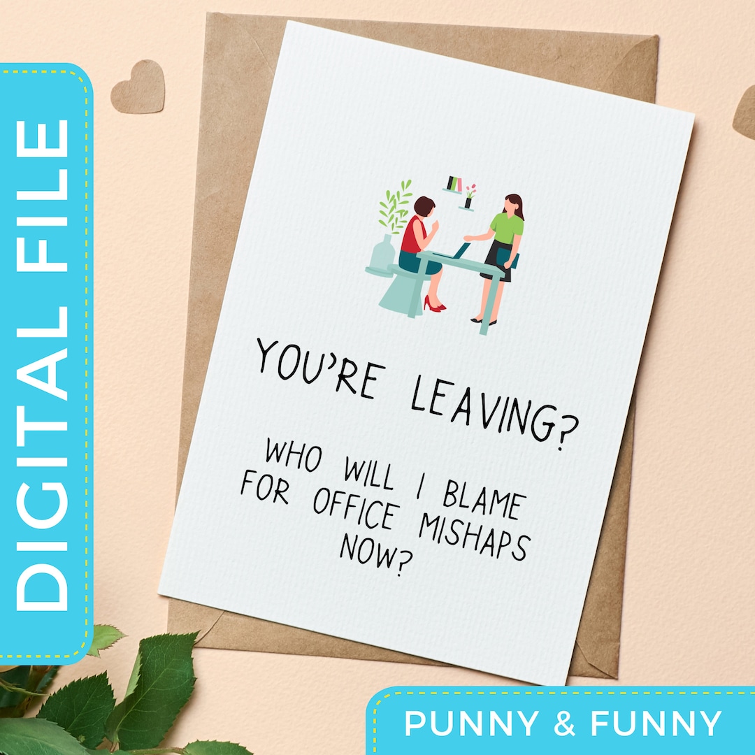 Coworker Leaving Card | Farewell Card | Funny Goodbye Card | Goodbye ...