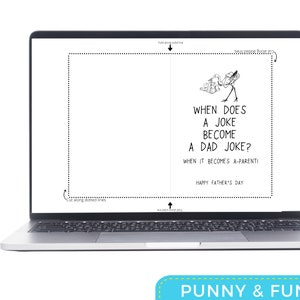 Dad Joke | Fun Dad | Funny Father's Day Printable Card | Fathers Day ...