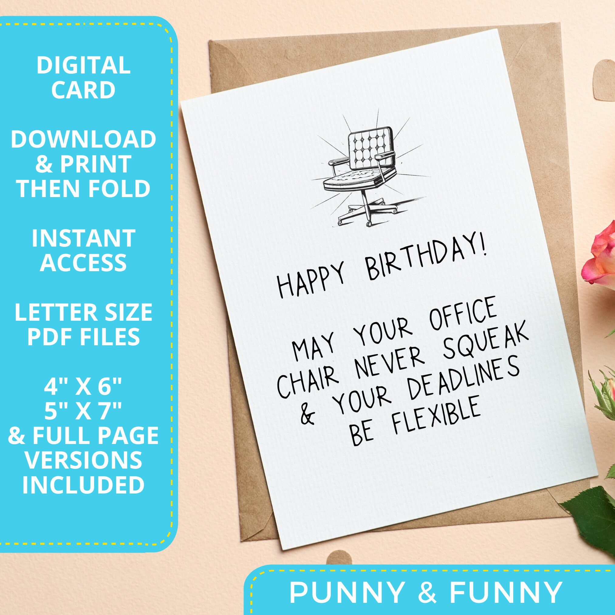 Coworker Birthday Card | Office Birthday | Work Bestie | Birthday Work ...