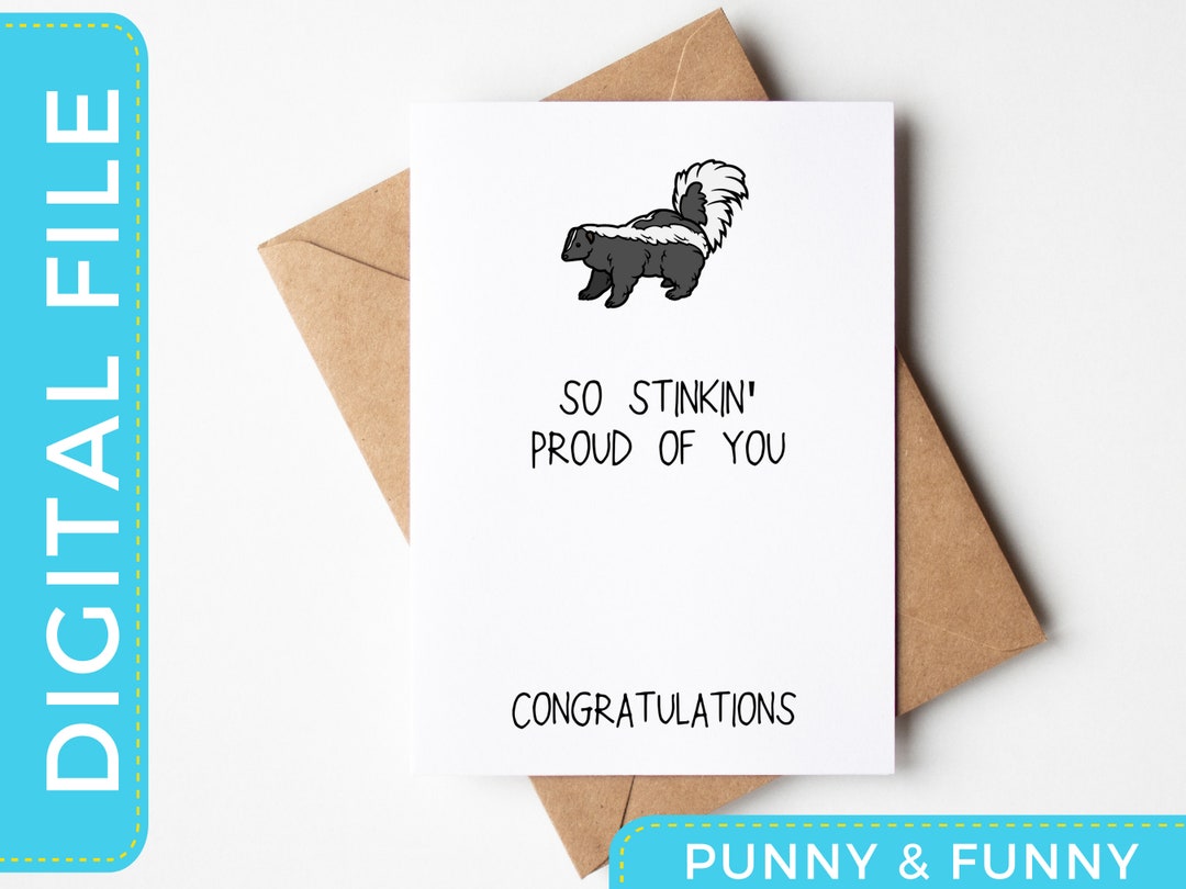 Funny Congratulatory Card | Congratulations Card | Instant Download ...
