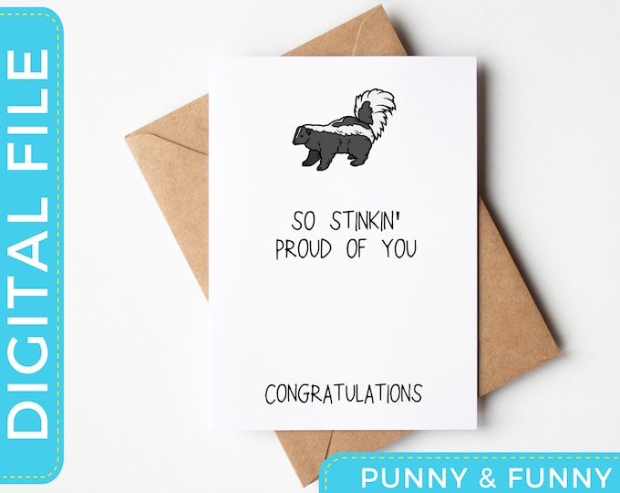 Funny Congratulatory Card Congratulations Car Instant Download Greeting ...