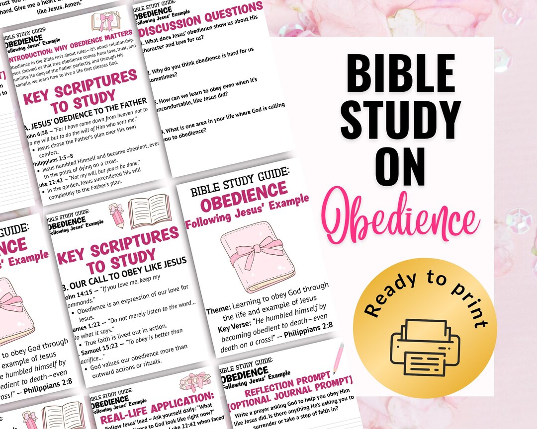 Obedience Bible Study: Christian Devotional & Sunday School Lesson (PDF ...