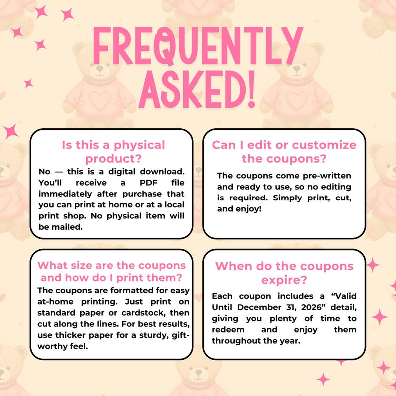 Love Coupon Book Printable for Couples | Valentine Love Coupons ...