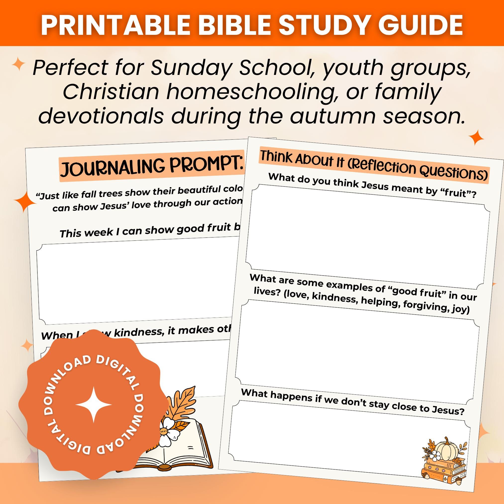 Fall Bible Study for Kids: Fruit of the Spirit, Sunday School ...