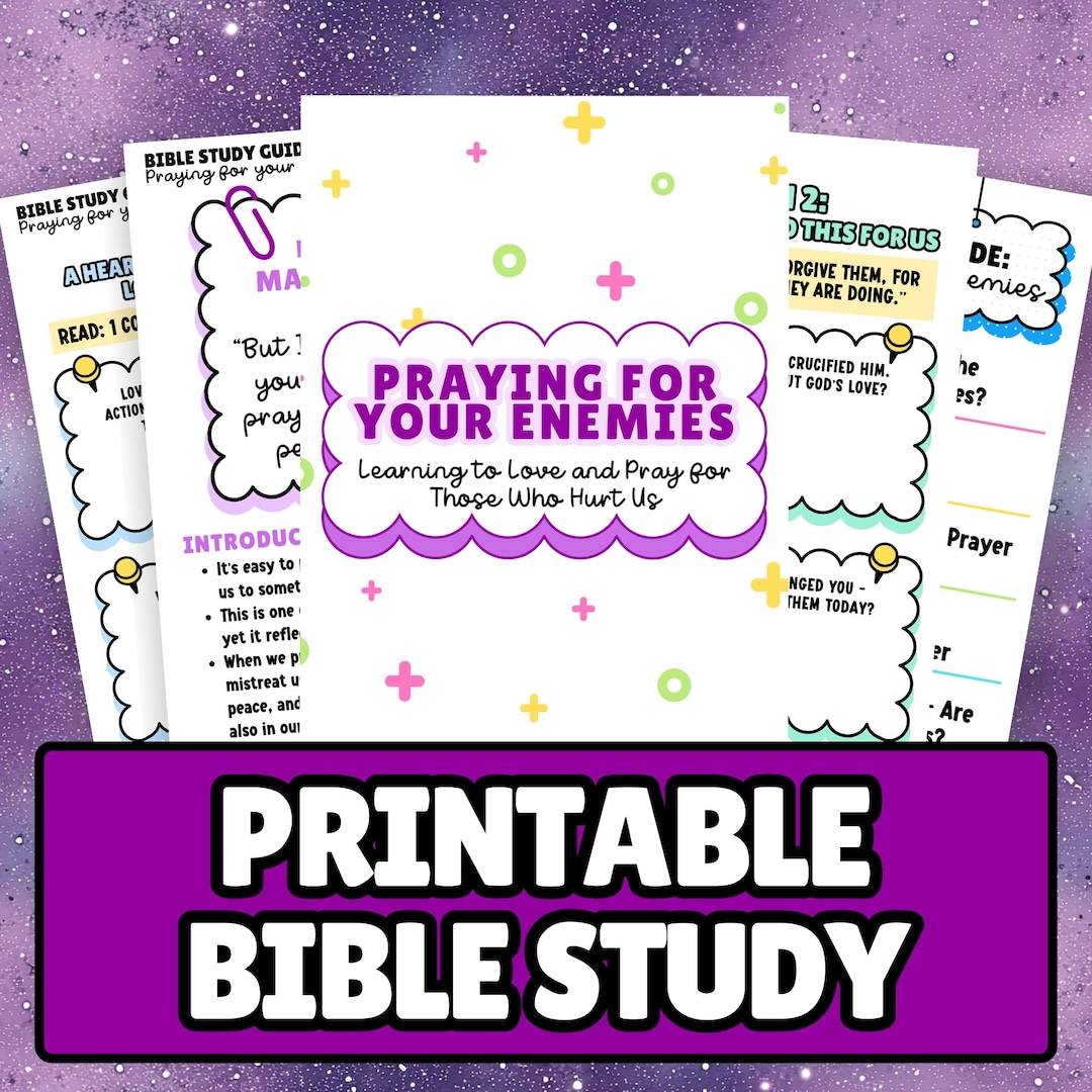 Praying for Enemies Bible Study, Spiritual Growth (printable PDF) - Etsy