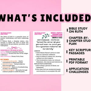Ruth Bible Study Guide | Printable Women’s Bible Study | Sunday School Lesson | Christian ...