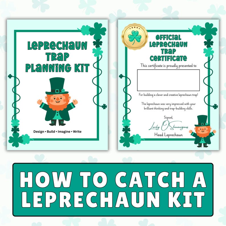 Leprechaun Trap Kit – St. Patrick's Day Kids Activities (digital ...