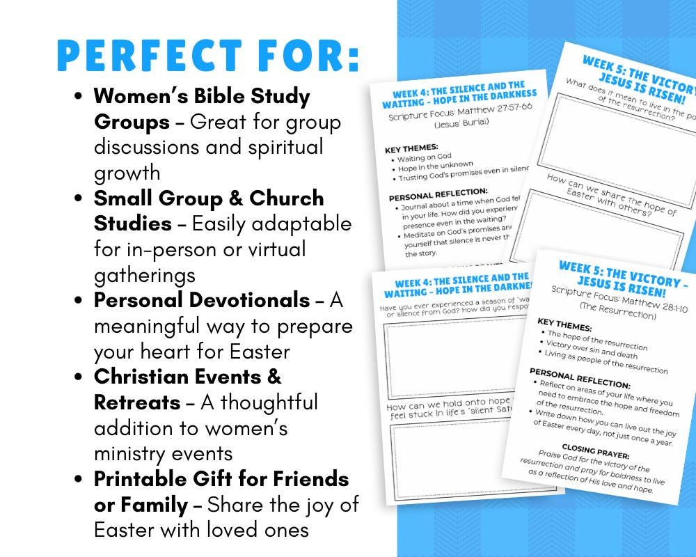 Easter Bible Study Guide: 5-week Christian Devotional (digital) - Etsy