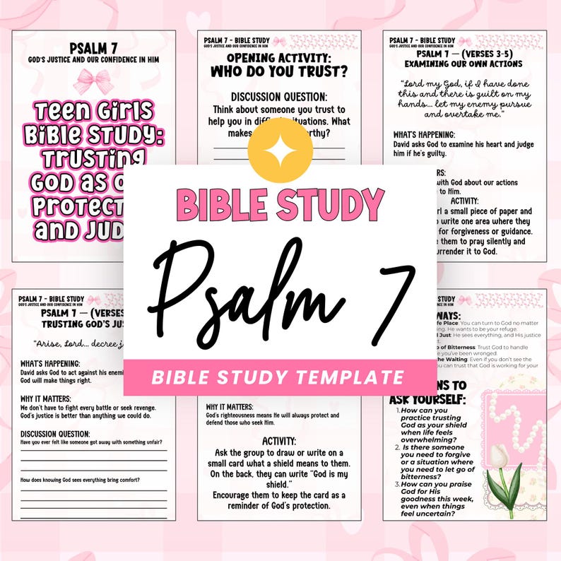 Teen Girls Bible Study: Psalm 7 Printable Guide (digital Download) - Etsy