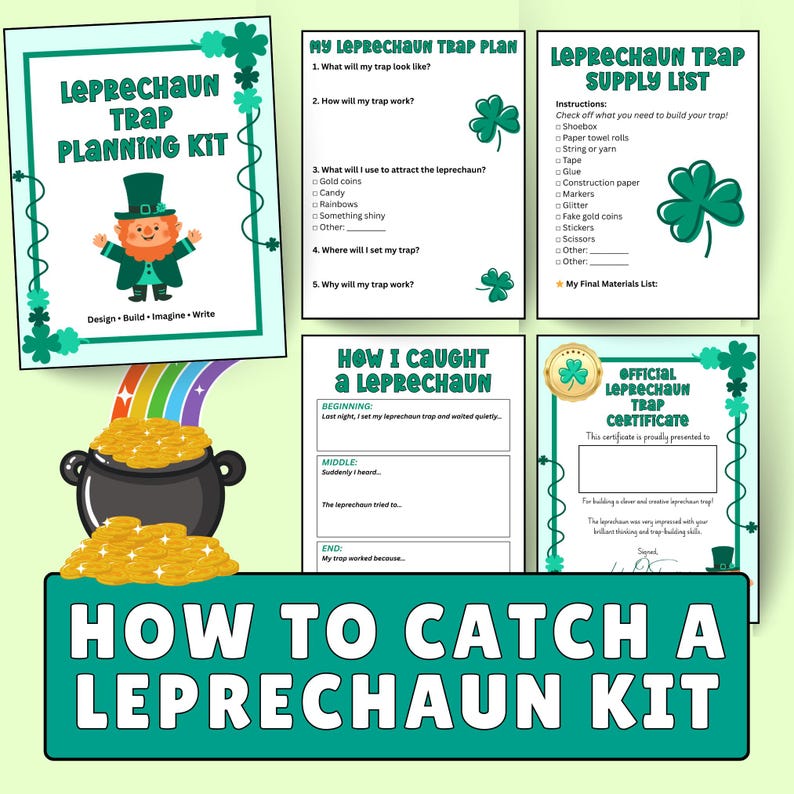 Leprechaun Trap Kit – St. Patrick's Day Kids Activities (digital ...