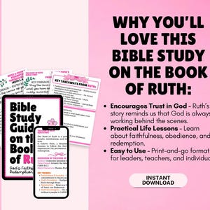 Ruth Bible Study Guide | Printable Women’s Bible Study | Sunday School ...