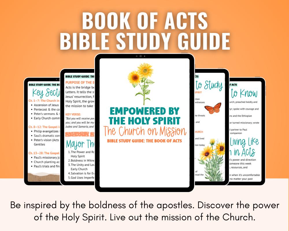 Book of Acts Bible Study Guide | Holy Spirit Study | Christian Printable | Digital Download ...